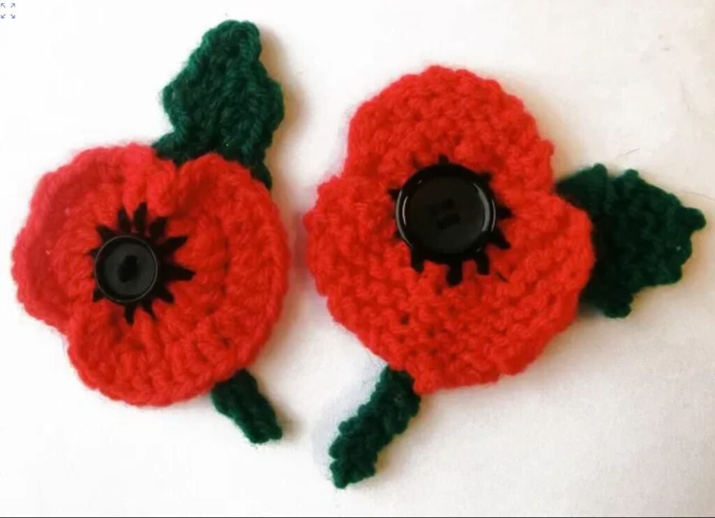 Free Remembrance Day Poppy Knitting And Crochet Pattern